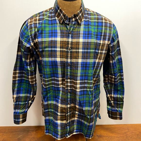 JCRT | Shirts | Jcrt Wyoming Peanuts Blue Flannel Shirt Mens L Cotton ...